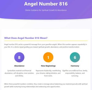 Angel Number 816: Unlock the Symbolism and Discover Meaning